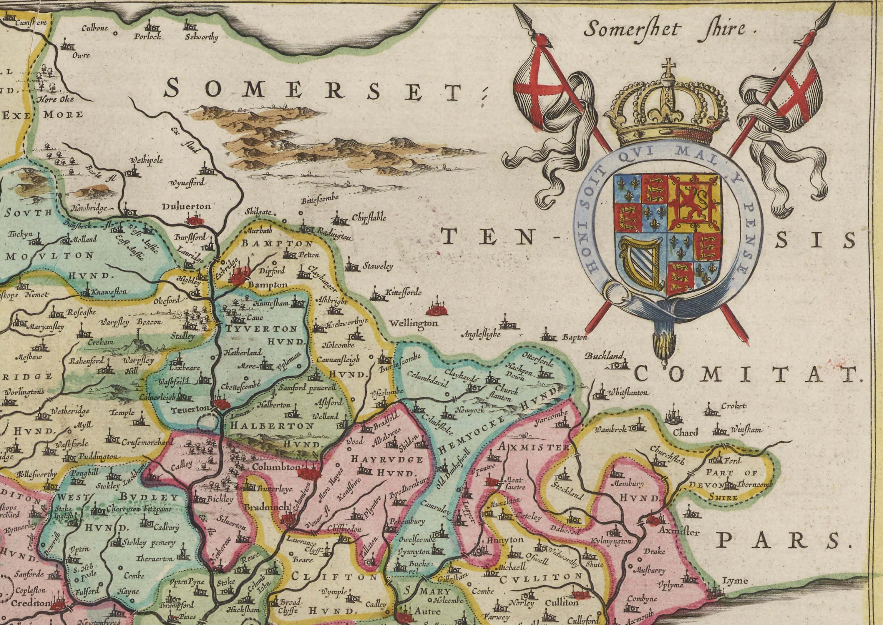 Old Devon Map Devonia Vulgo Devon-shire Ancient Map by J. - Etsy UK