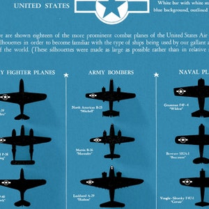 How to Identify Warplanes Poster - Vintage Reproduction - 1943 - Army ...