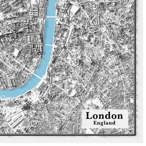 London City Relief Map Print - Detailed Topographic Map - Lidar Map - Etsy