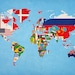World Map of Flags - Country Map Poster - Educational Art - Kid's Room ...