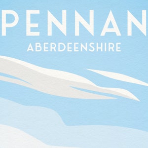 Pennan Travel Poster - Aberdeenshire - Scotland - Local Hero - Red ...