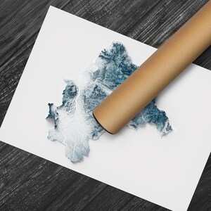 Brazil Art Relief Map - 2D Print - Brazilian Geology - 2D Shaded Relief ...