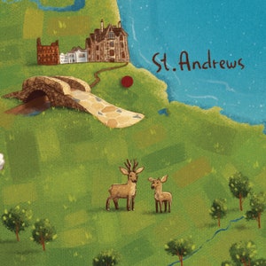 New East Neuk of Fife Illustrated Map | Elie | Pittenweem | Anstruther ...