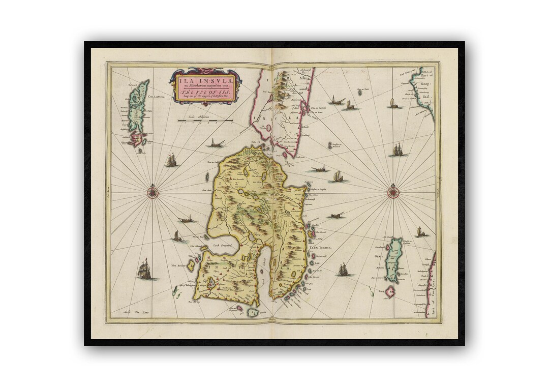 Isle of Islay Map | Old Antique Map | 1665 | Old Map Wall Print| Poster ...