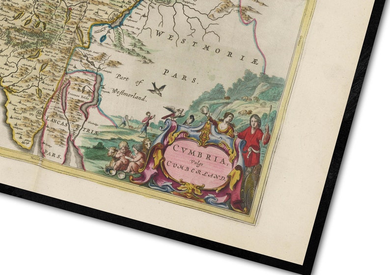 Ancient Cumbria Map | Cvmbria, Vulgo Cumberland| Old Antique Map of ...