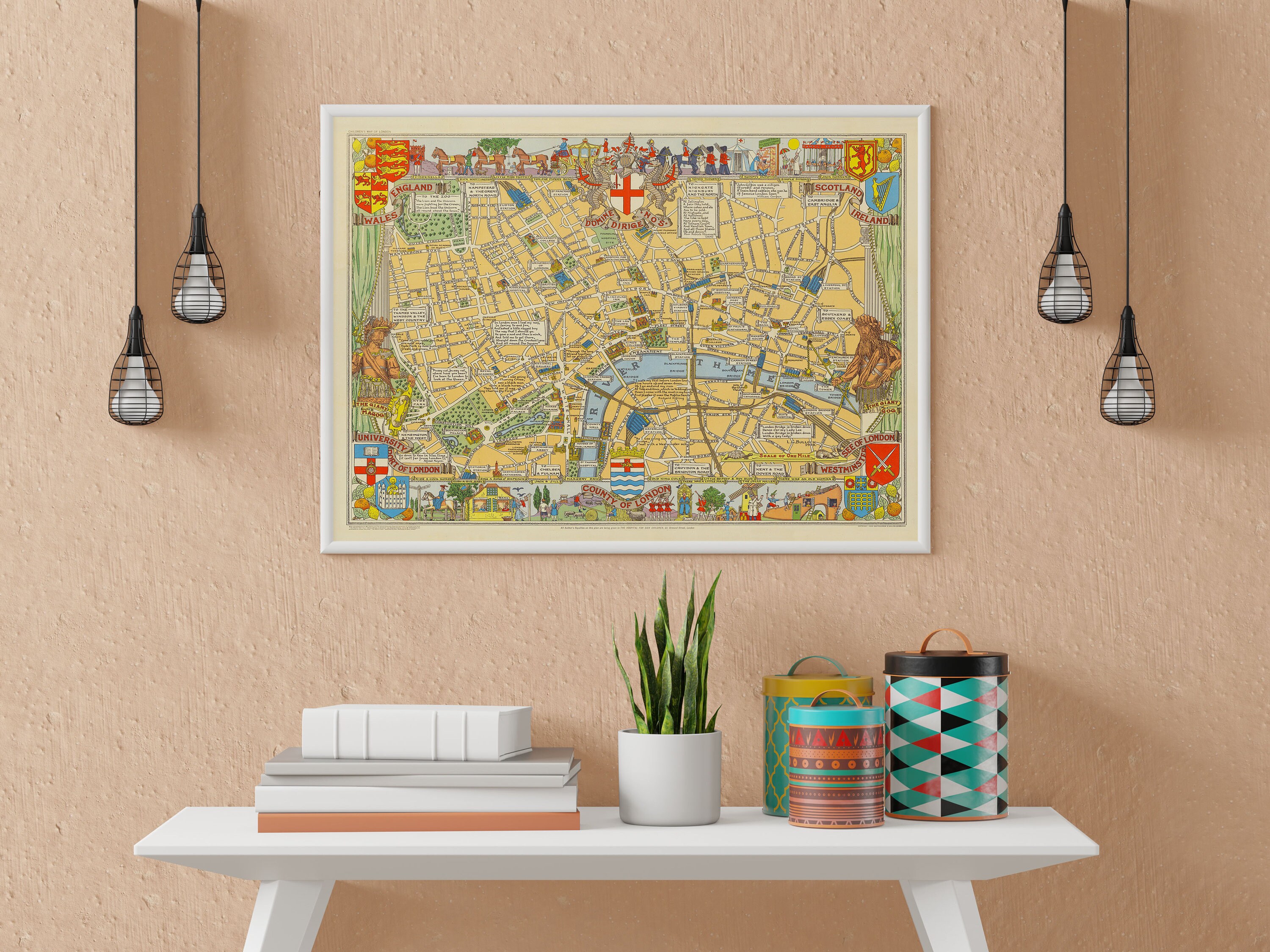 Children's Map of London Reproduction of 1938 Vintage - Etsy UK