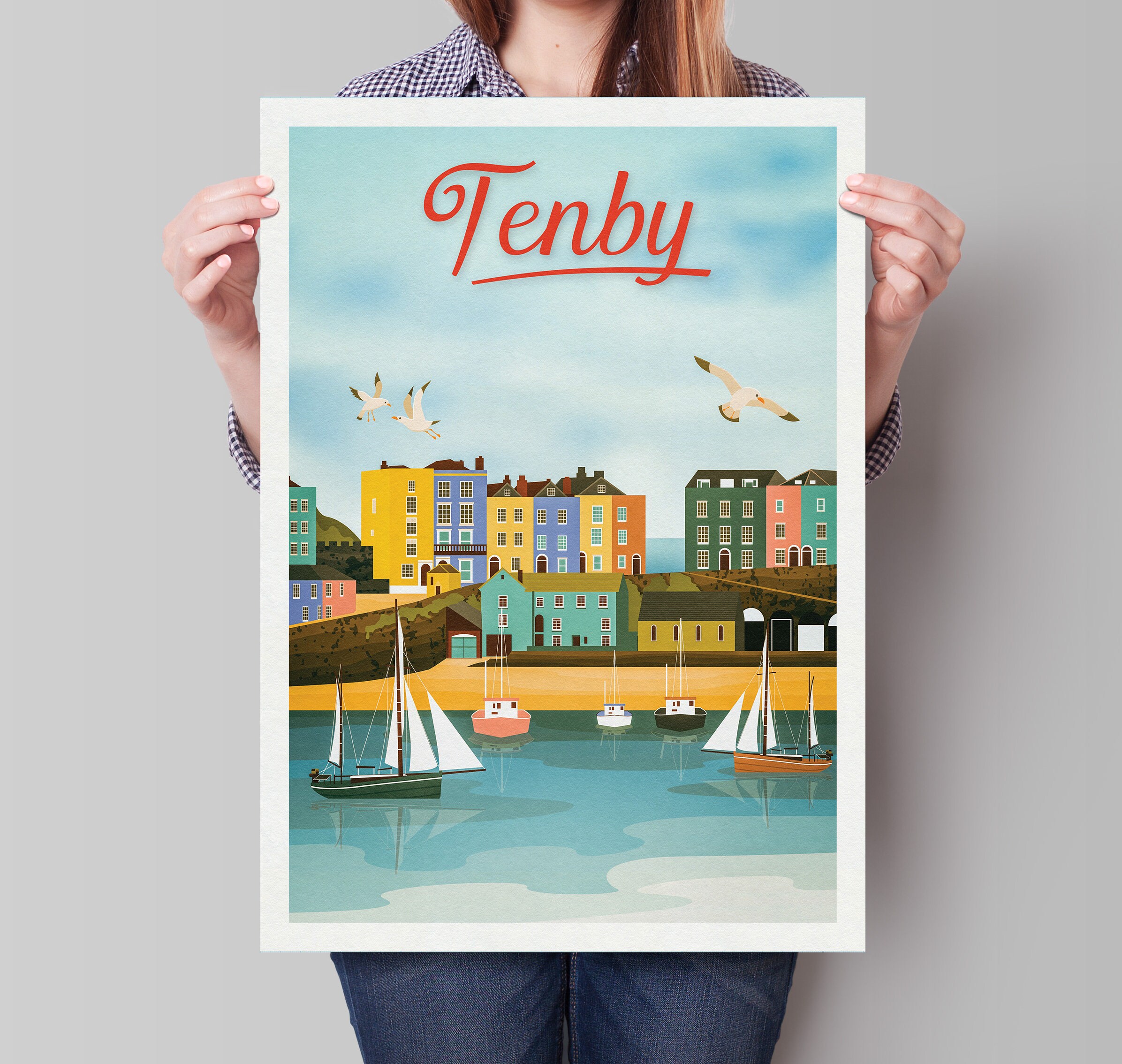 Tenby Travel Poster Tenby Prints Tenby Art Wales Print - Etsy