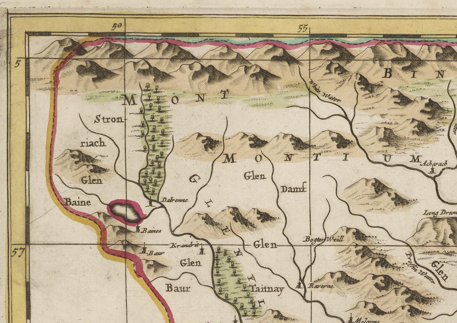 Old Angus Map Angusia Provincia Scotiae Sive the Shire of - Etsy