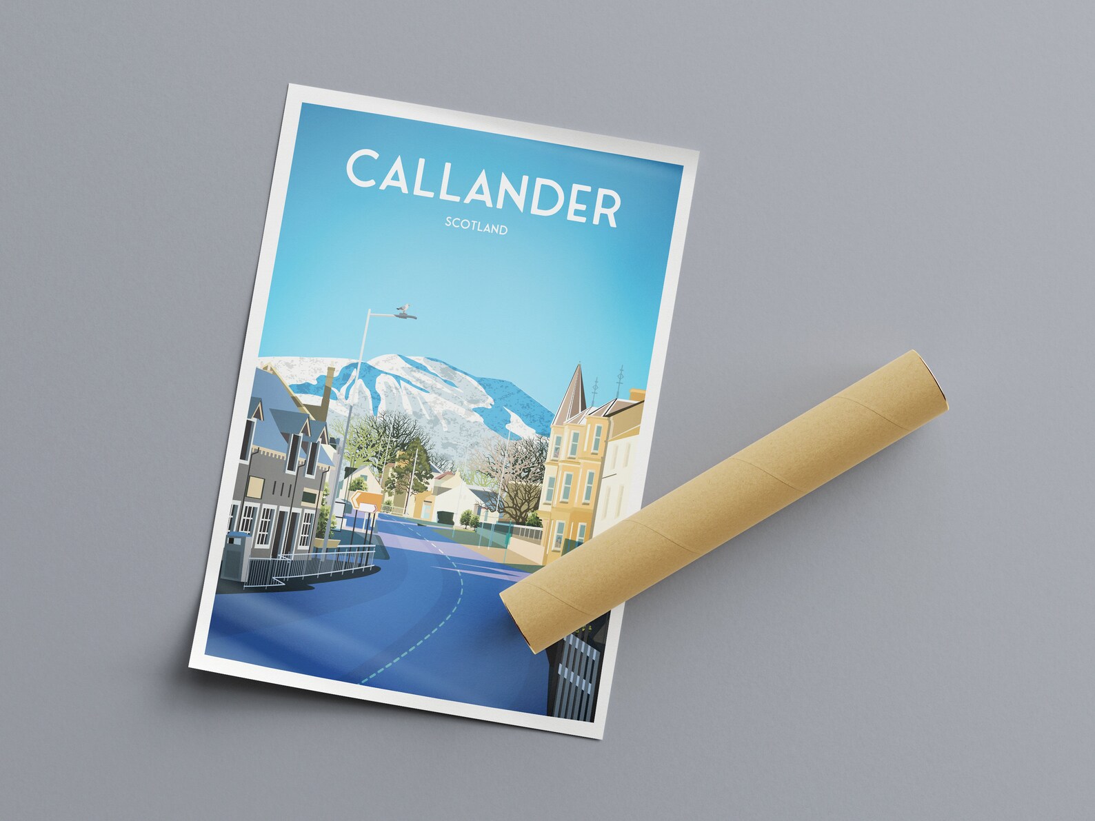 Callander Print Scottish Travel Poster River Teith - Etsy UK