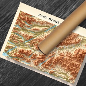 Topographic Map of the East Highland Way Walking Trail – Available in ...