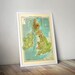 British Isles Map - Bathyorographical - Ocean Depths and Mountain ...