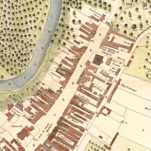 Dalkeith Map | Plan of Dalkieth | Vintage Scotland Map | Reproduction ...