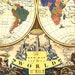 The New Map of the World - Double Hemisphere World Map - Vintage Poster ...