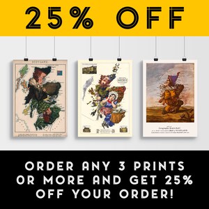 Comical Map of Scotland - Philp's Comic Map of Scotland - Bartholomew ...