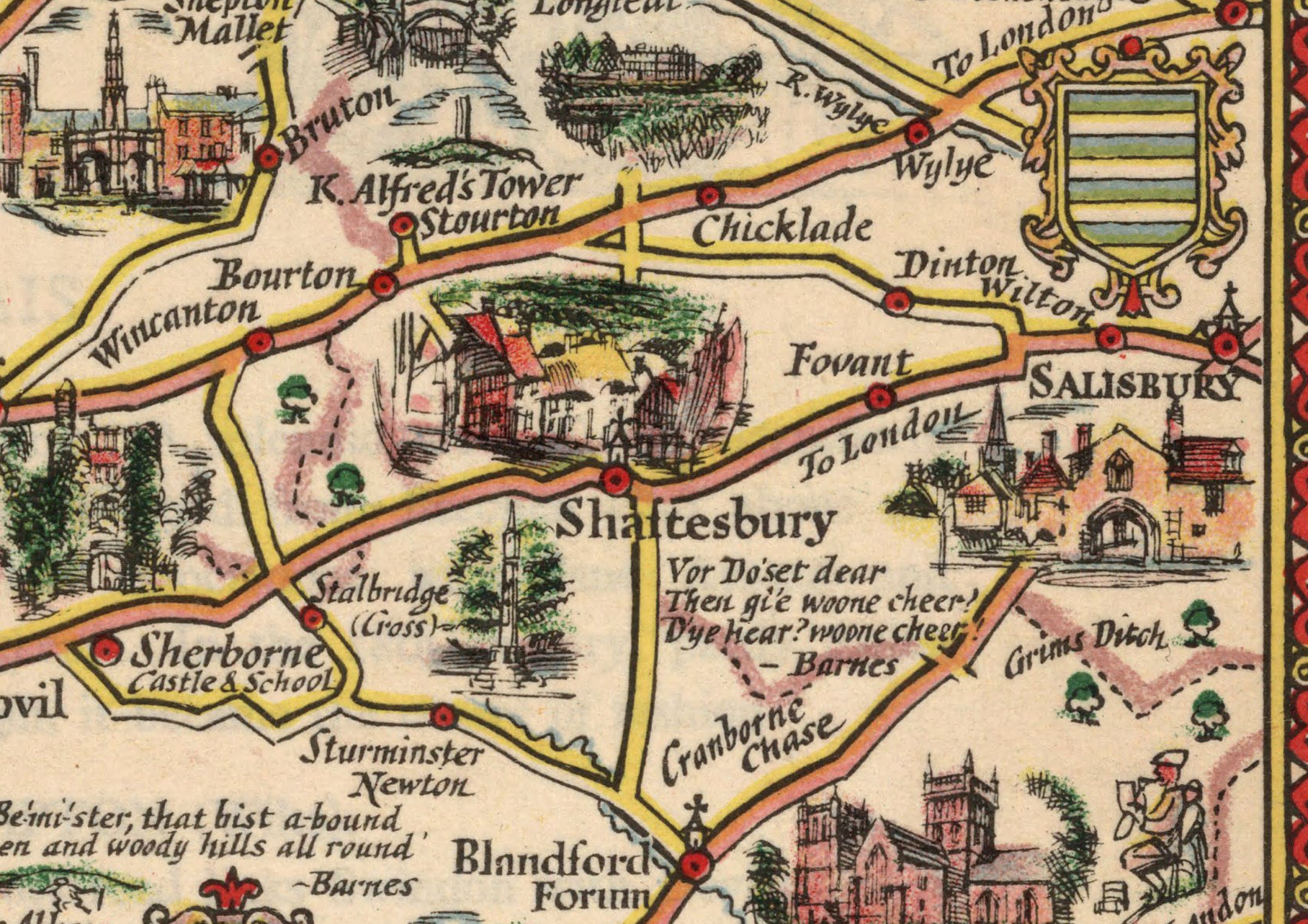 Pictorial Plan of the West Country. an Esso Map of the West - Etsy UK