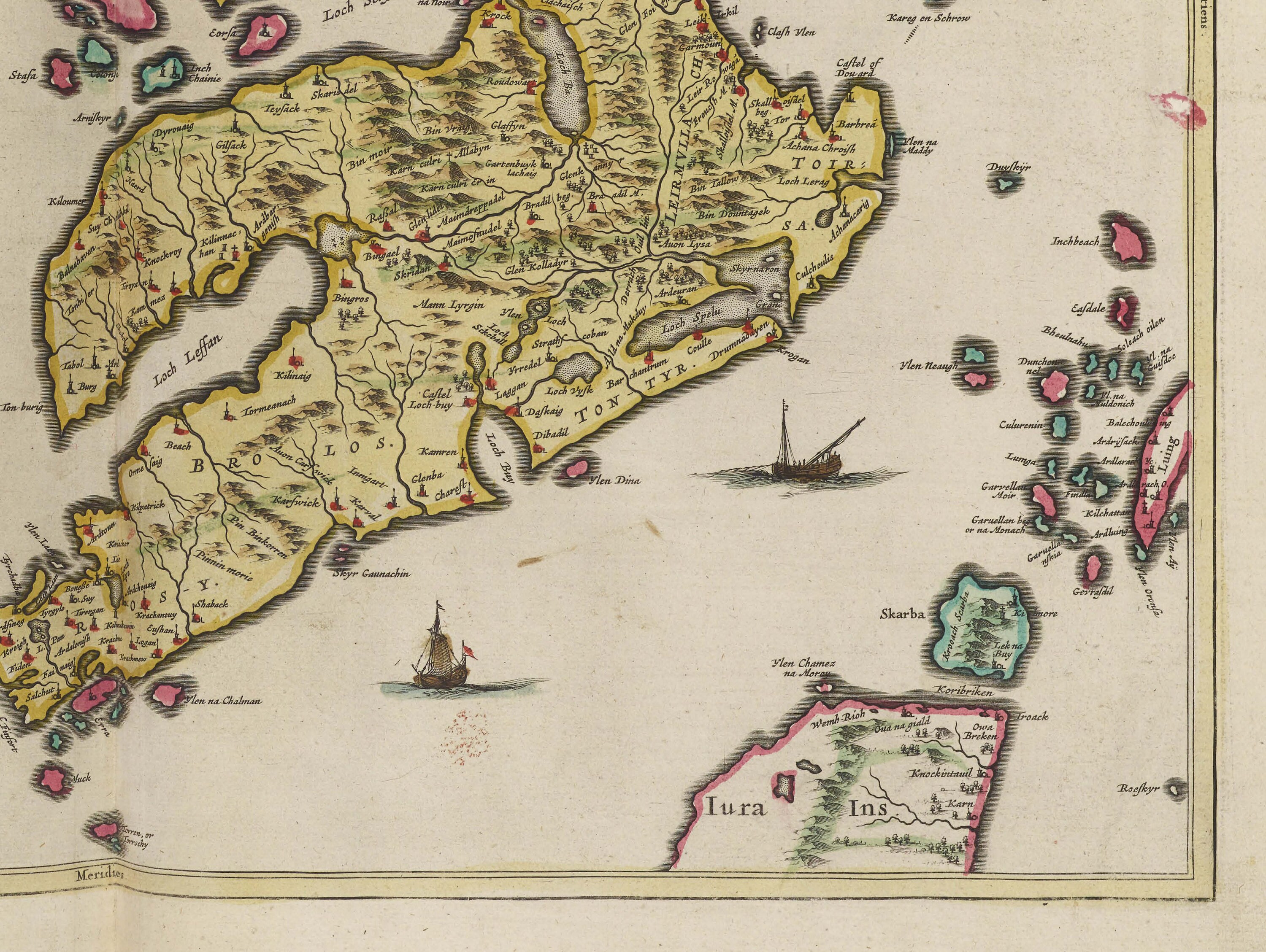 Old Isle of Mull Map Mvla Insvla Old Antique Map 1665 - Etsy UK