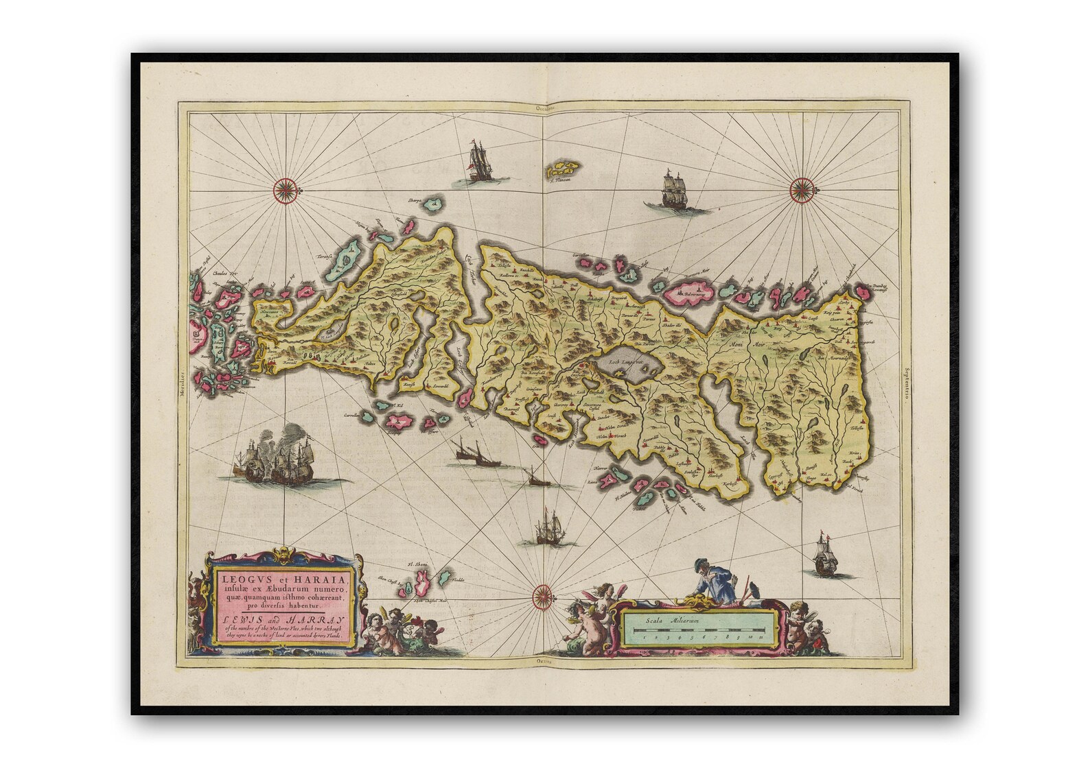 Harris and Lewis Map Old Antique Map of Isle of Harris and - Etsy UK