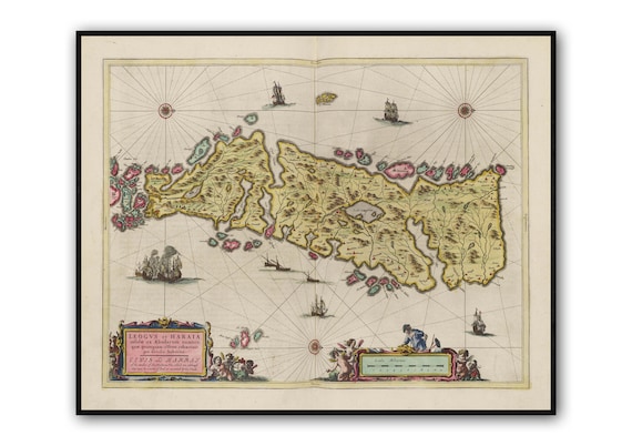 Harris and Lewis Map Old Antique Map of Isle of Harris and | Etsy