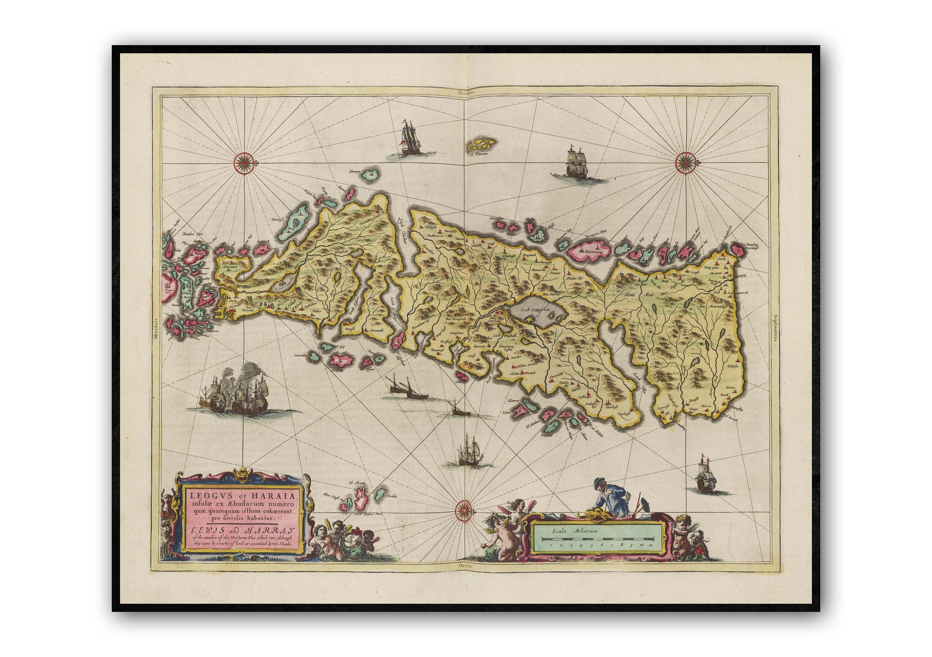 Harris and Lewis Map Old Antique Map of Isle of Harris and - Etsy UK