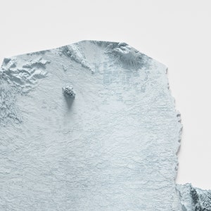 Paraguay Map - 2D Relief Map Art - Paraguay Gift - Asuncion - Ciudad ...