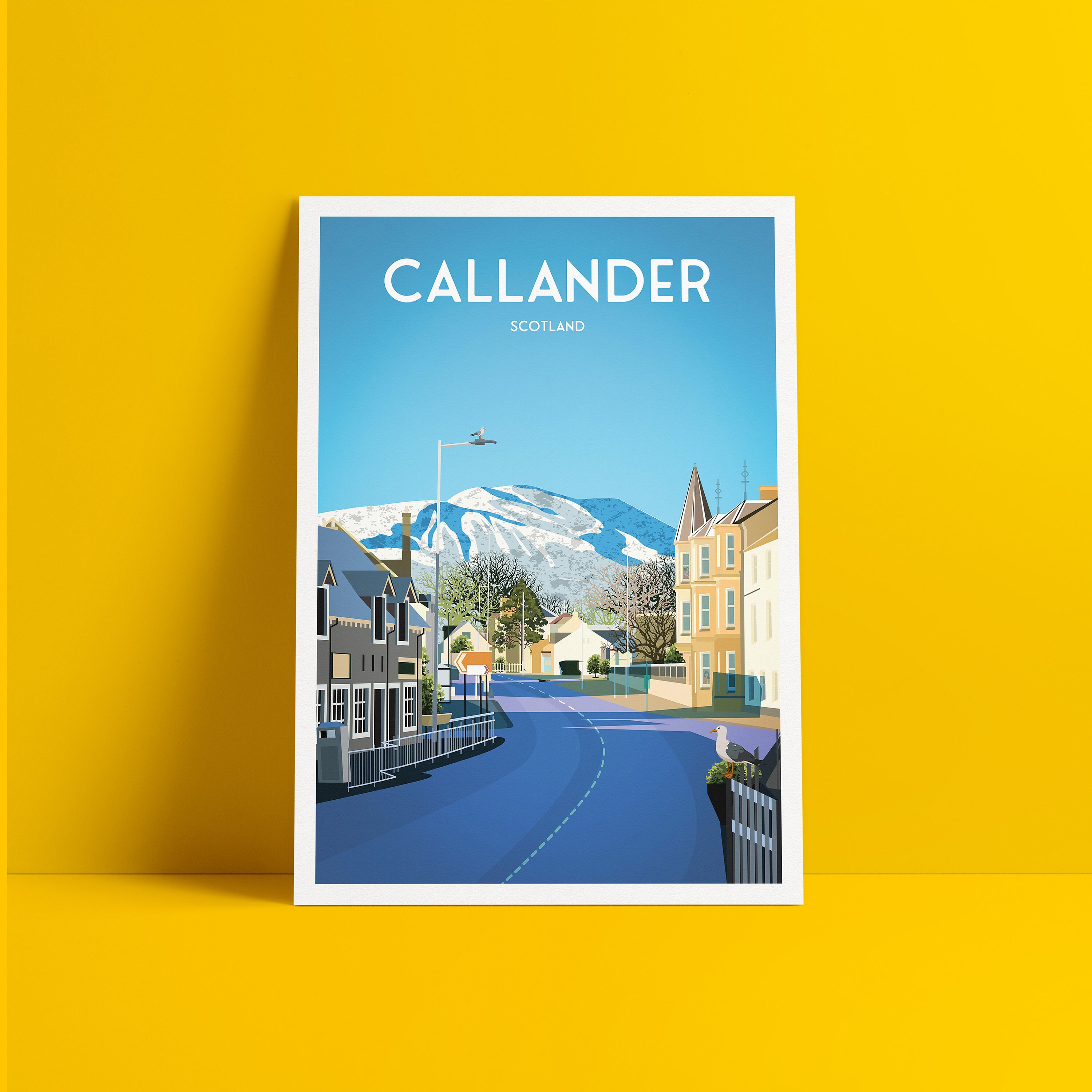 Callander Print Scottish Travel Poster River Teith - Etsy UK