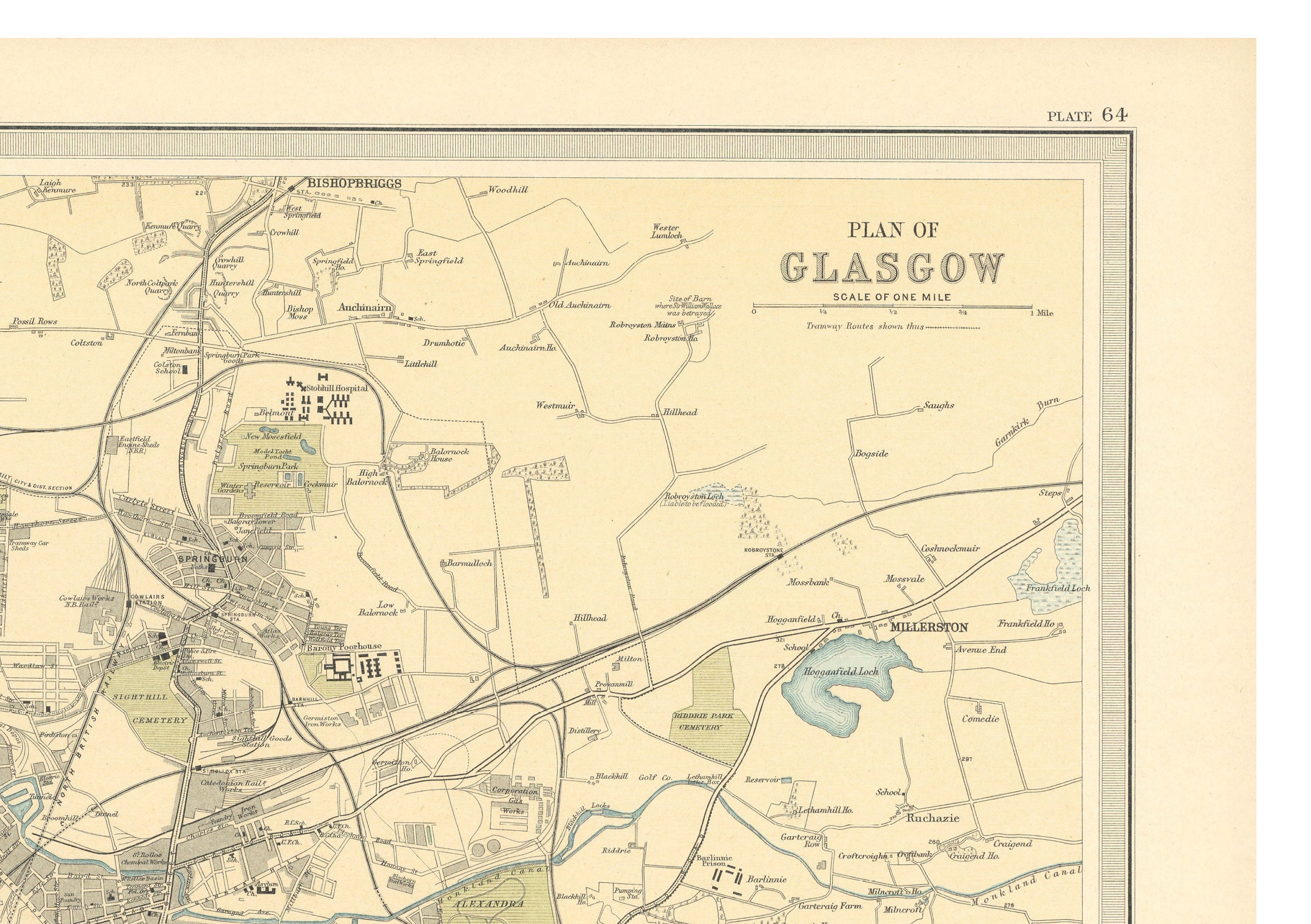 Old Map of Glasgow Scotland 1912 Vintage Poster Wall Art - Etsy UK