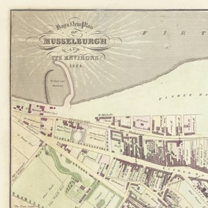 Musselburgh Map | Hay's New Plan of Musselburgh and Its Environs | 1824 ...
