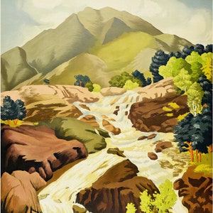 Wales Travel Poster | Vintage Welsh Print | Wall Art - Etsy UK