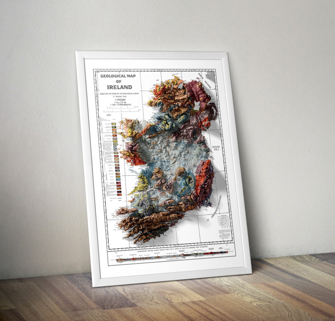 Ireland Geological Map - Ireland Relief Map, Ireland Topo Map, Dublin ...