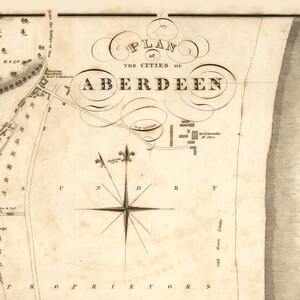 Aberdeen Map | Plan of the Cities of Aberdeen | John Wood | Old Map of ...