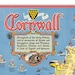 Cornwall, Stronghold of the Early Britons, Pictorial Map | Vintage ...