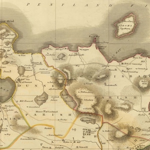 Caithness Map | Old Antique Map | 1832 | Old Map Wall Print| Poster ...