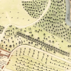 Dalkeith Map | Plan of Dalkieth | Vintage Scotland Map | Reproduction ...