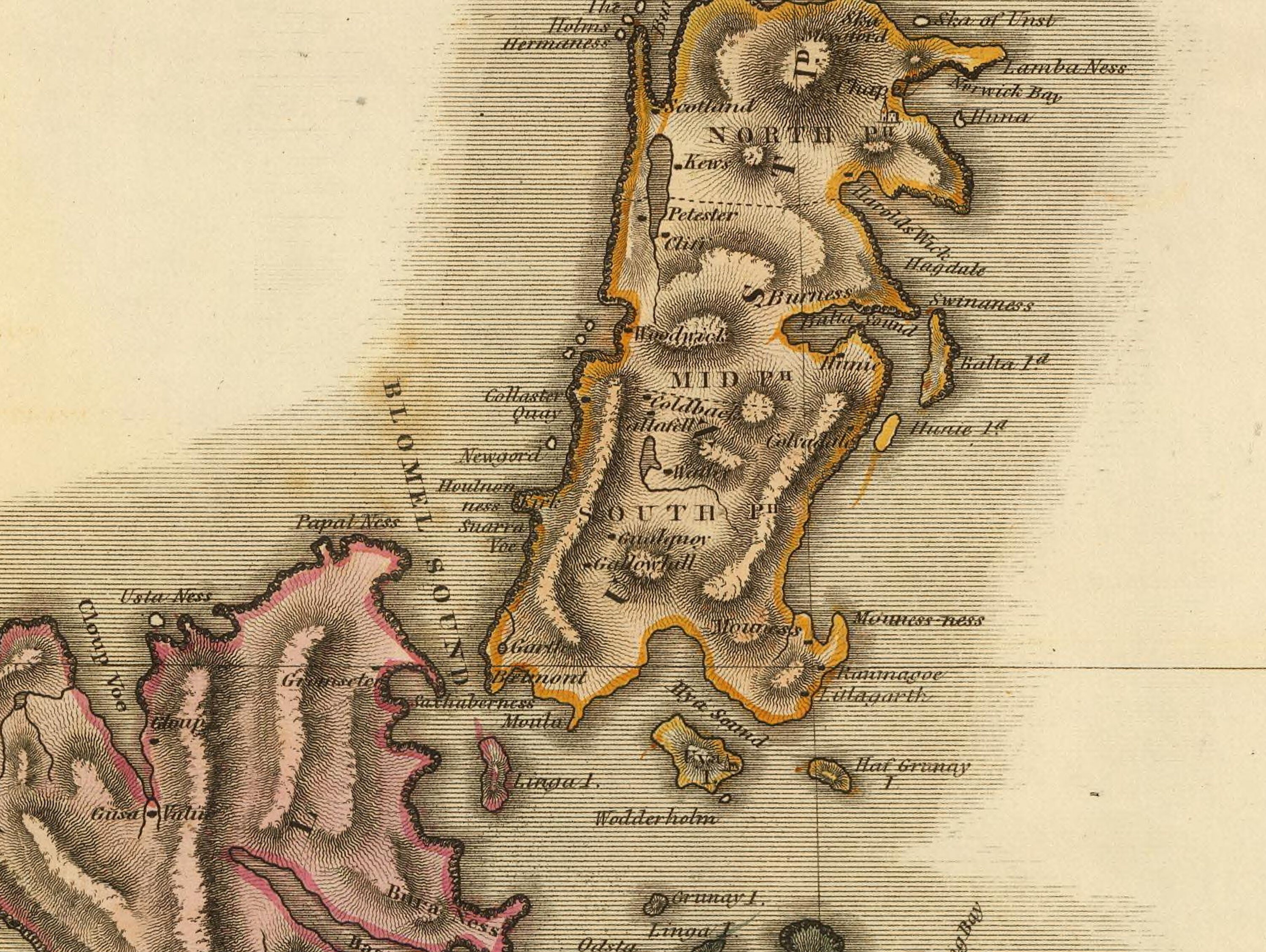 Shetland Islands Map Old Map Vintage Map Lerwick Fair - Etsy UK