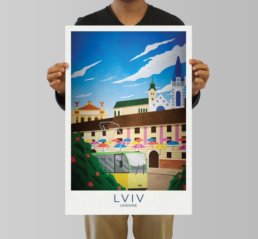 Lviv, Ukraine Travel Poster - Ukranian Wall Art - Etsy