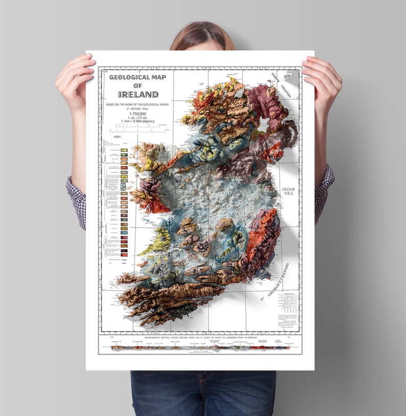 Ireland Geological Map - Ireland Relief Map, Ireland Topo Map, Dublin ...