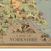 Old Map of Yorkshire | Vintage England | British Map | Pictorial Map ...