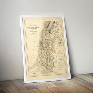 The Holy Land and Its Borders - Ancient Palestine, 1872 - Israel, Judea ...