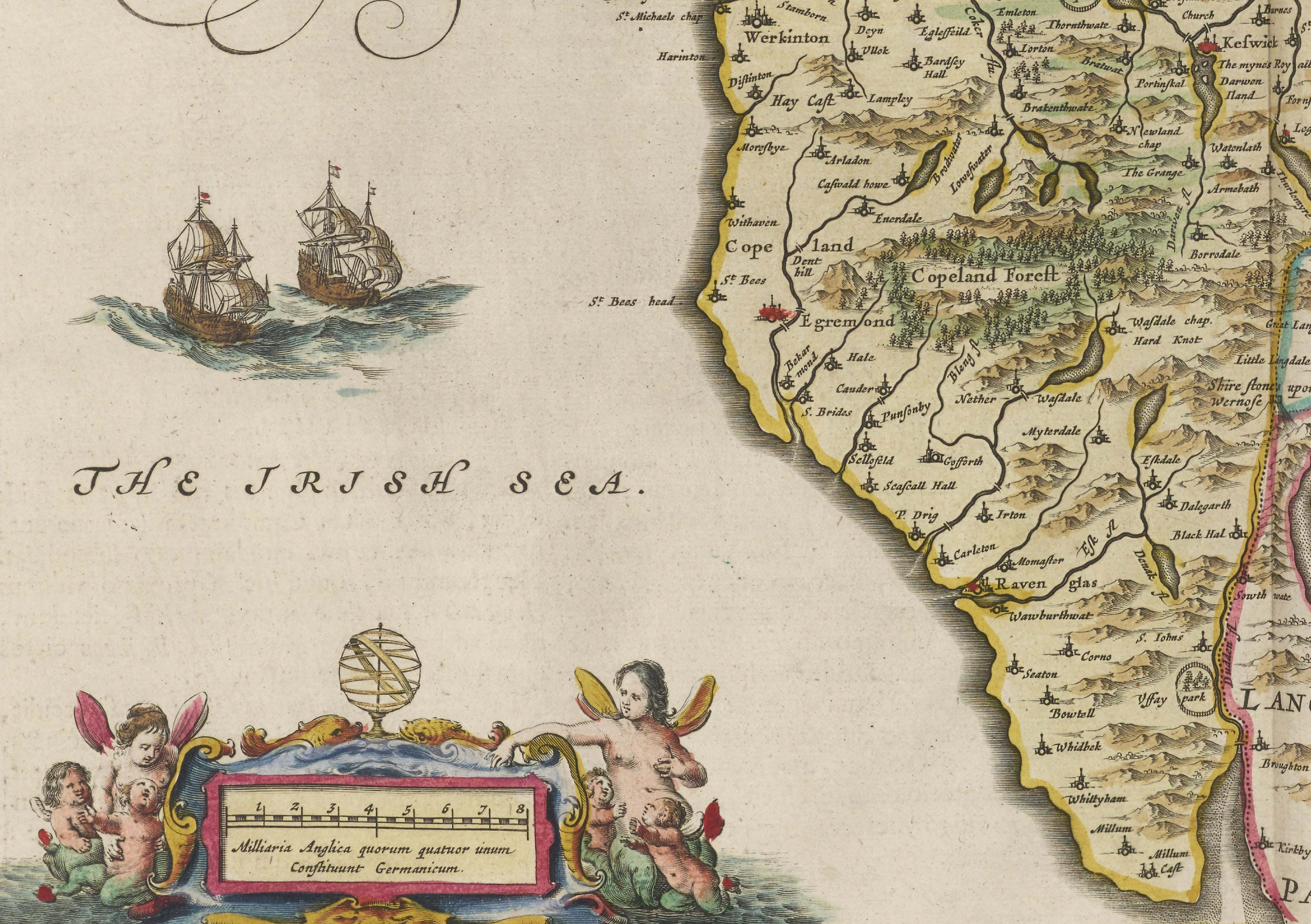 Ancient Cumbria Map | Cvmbria, Vulgo Cumberland| Old Antique Map of ...