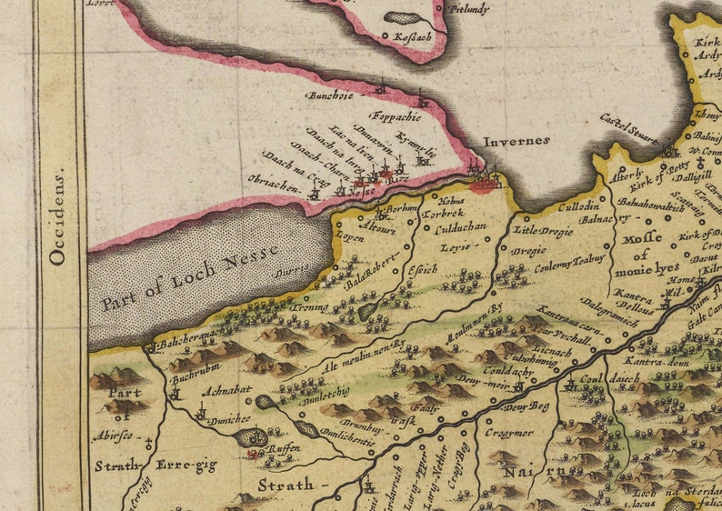 Moray Firth Map Moravia Scotiae Provincia Ancient Map by - Etsy UK