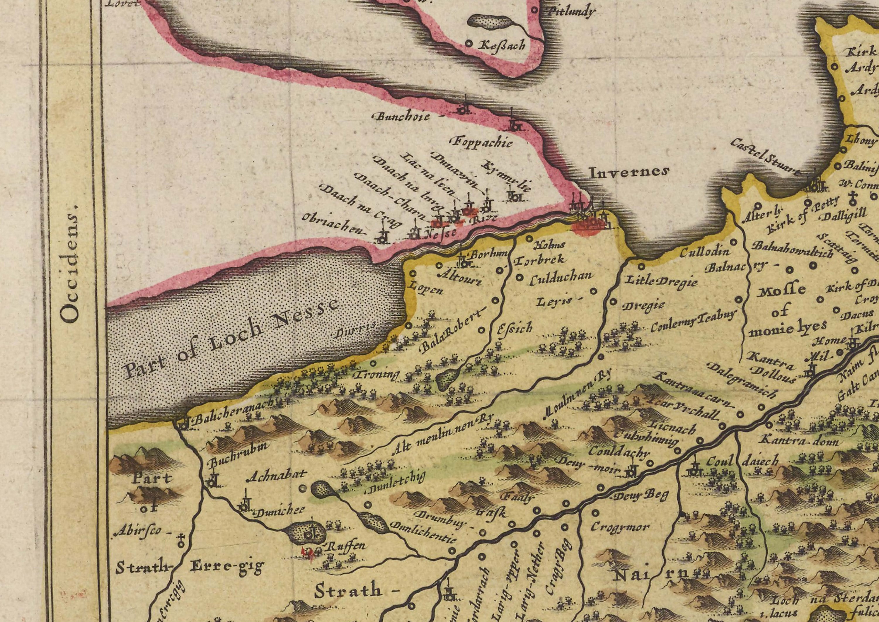 Moray Firth Map | Moravia Scotiae Provincia | Ancient Map by J. Blaeu ...