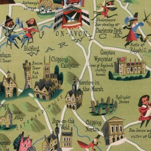 Map of the Shakespeare Country | A Dunlop Map of the Shakespeare ...