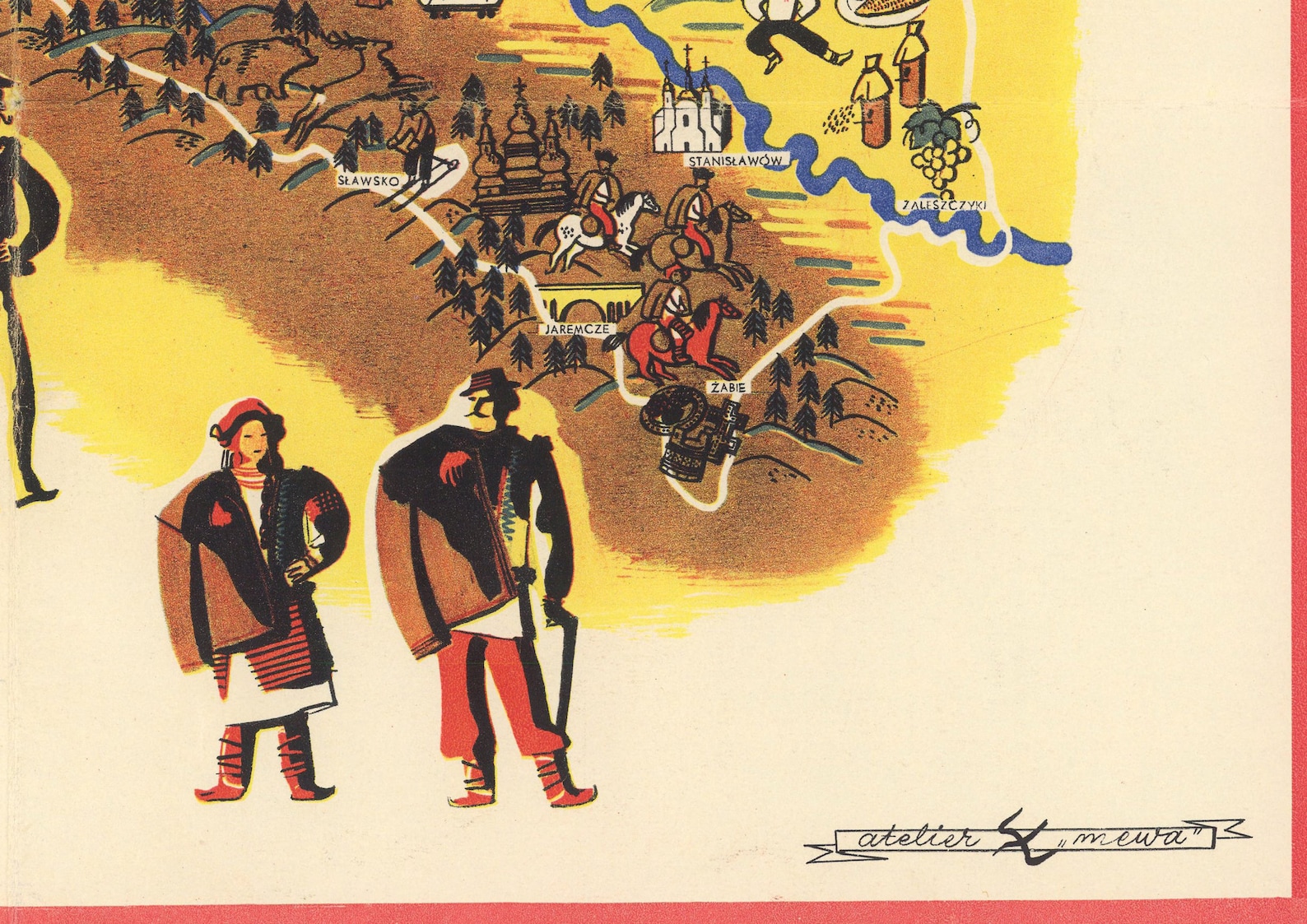 Old Pictorial Map of Poland vintage Poland Print Polish - Etsy UK