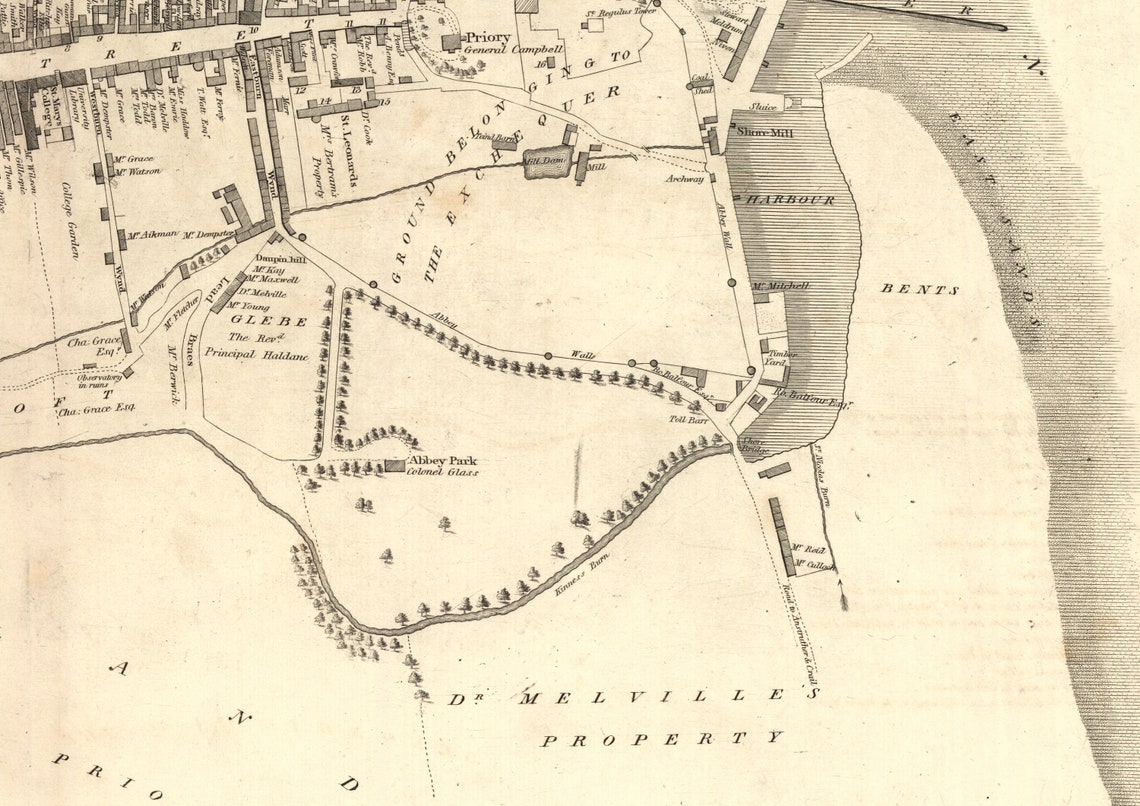Old Map of St. Andrews Ancient Scottish Map Fine Art Print | Etsy