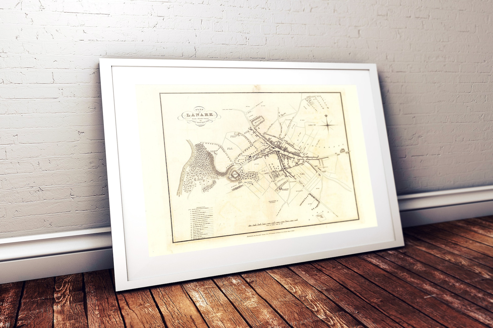 Old Map of Lanark | Plan of Lanark | John Wood Lanark | Vintage Map ...