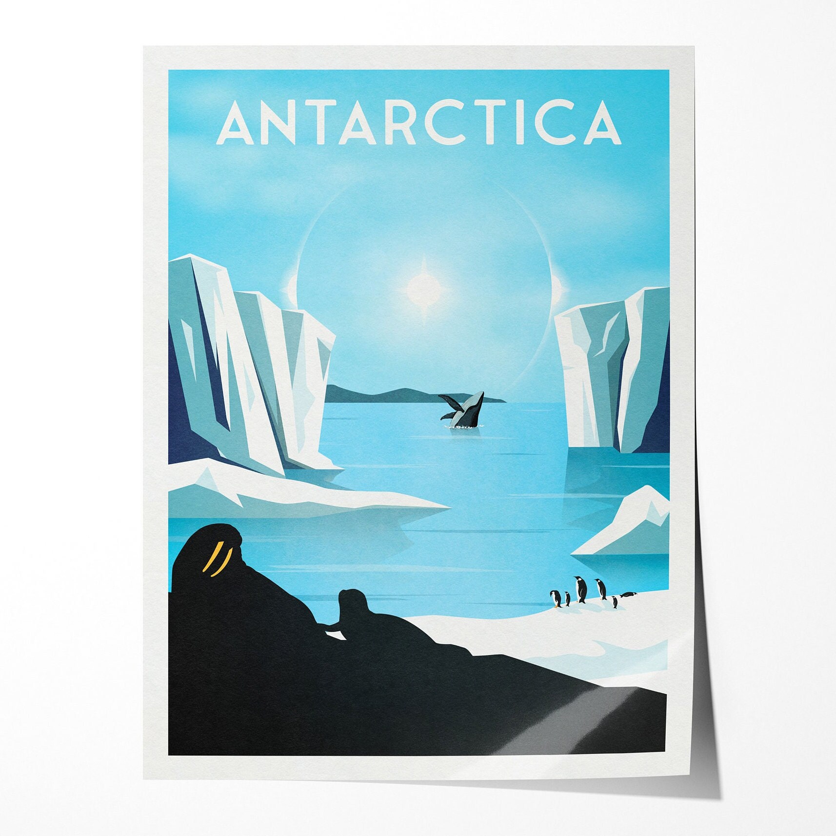 Antarctica Travel Poster Antarctica Travel Print Antartica - Etsy UK