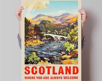 Scottish Travel Poster - Etsy