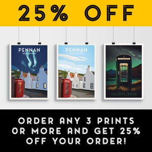 Pennan Travel Poster - Aberdeenshire - Scotland - Local Hero - Red ...