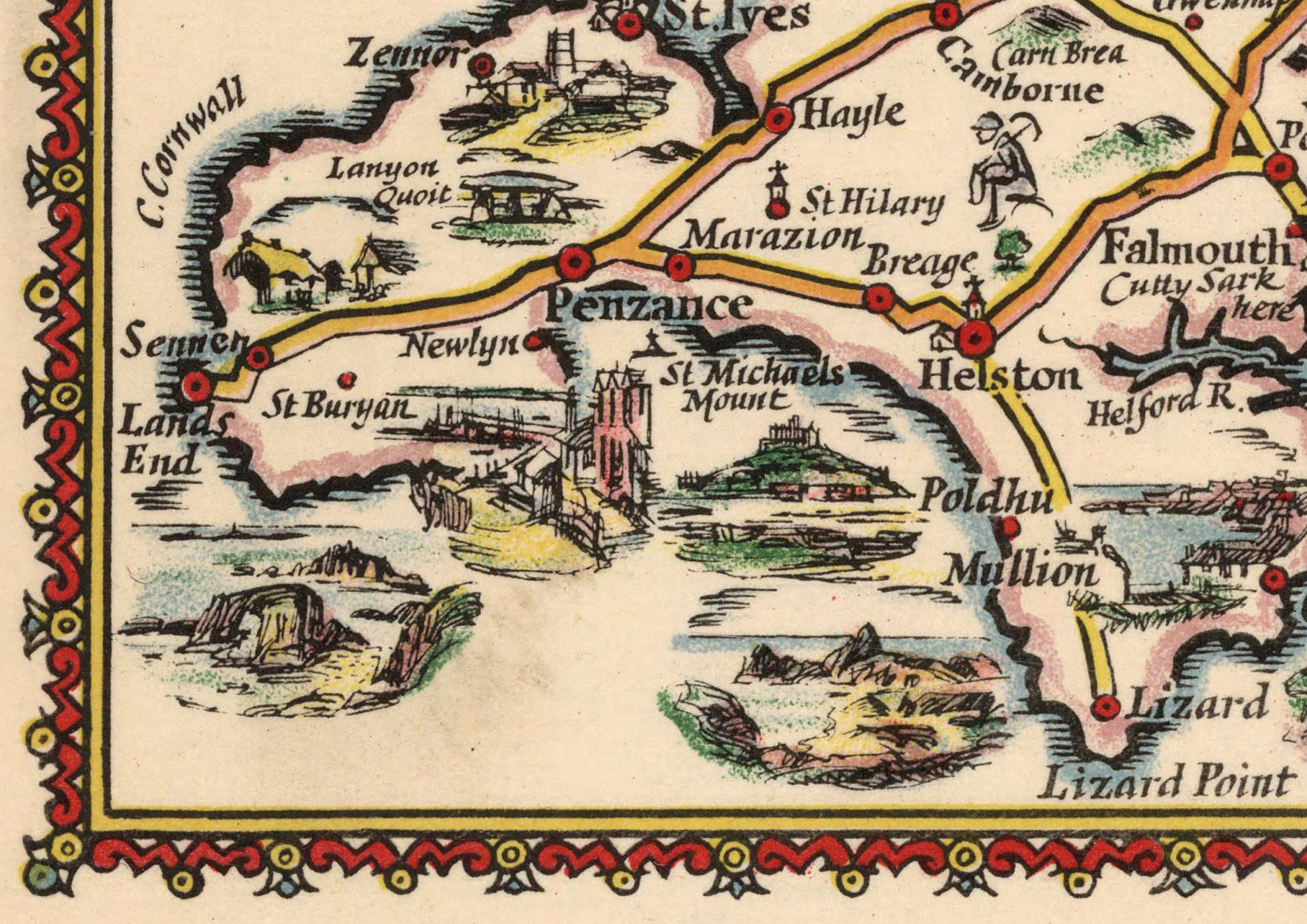 Pictorial Plan of the West Country. an Esso Map of the West - Etsy UK