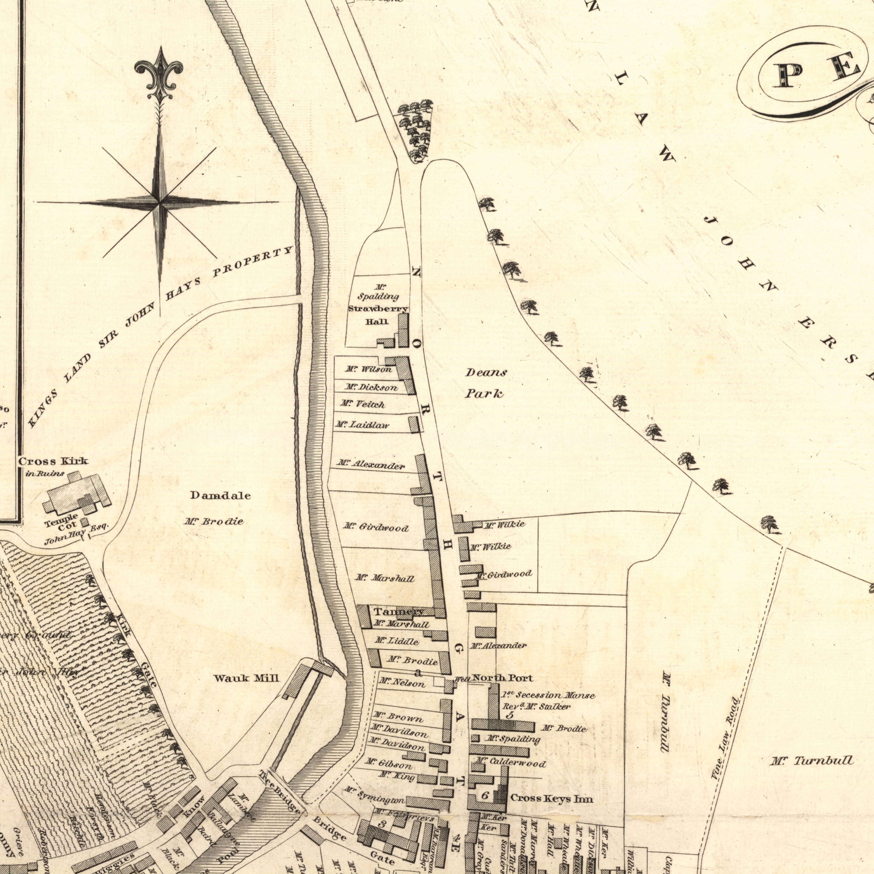 Peebles Map Old Map of Peebles Old Town Survey of Peebles - Etsy